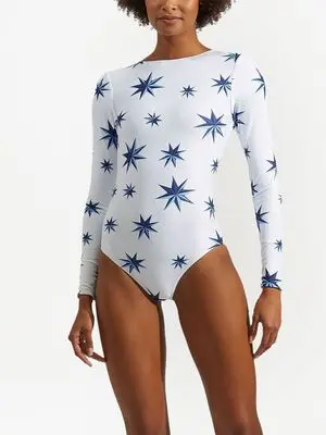 La DoubleJ Lakshmi Star-print Surf Suit - White