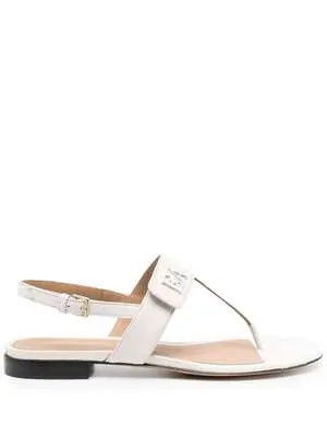Emporio Armani Logo-plaque Leather Sandals