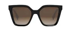 Fendi Lettering Fe 40086i 01f Square Sunglasses - Brown  display picture 1
