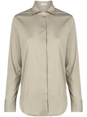 Brunello Cucinelli Long Sleeve Stretch Cotton Shirt