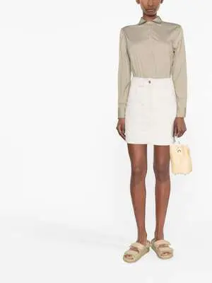 Brunello Cucinelli Long Sleeve Stretch Cotton Shirt