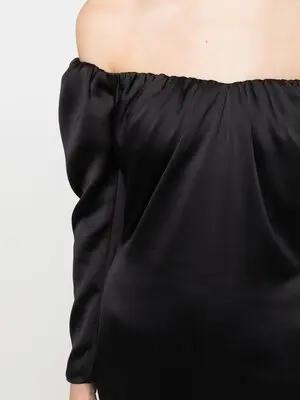 V:PM ATELIER Longsleeved Off-shoulder Dress - Black