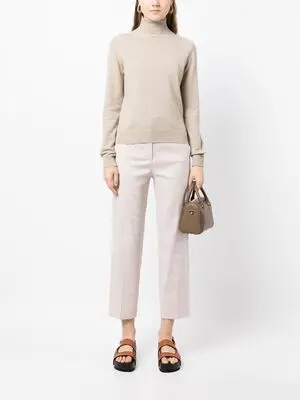 JOSEPH High-waisted Cropped Trousers - Pink