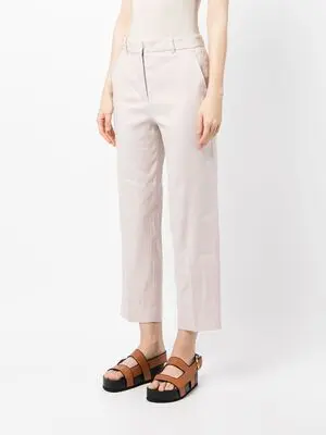 JOSEPH High-waisted Cropped Trousers - Pink