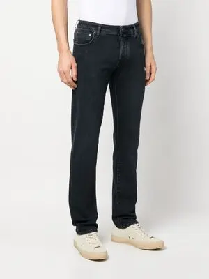 Jacob Cohen Straight-leg Jeans With Logo Patch
