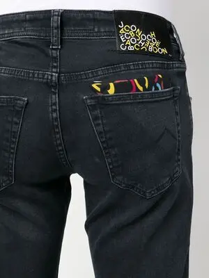 Jacob Cohen Straight-leg Jeans With Logo Patch