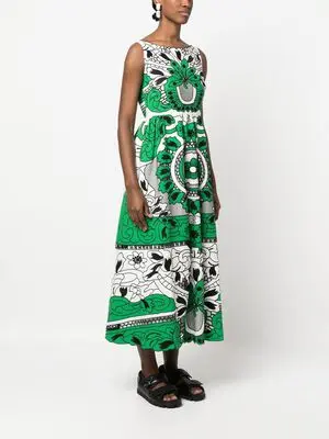 Red Valentino Floral-print Midi Dress - White
