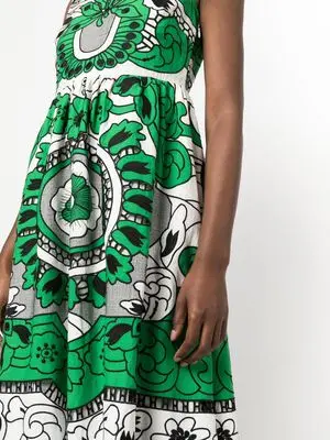 Red Valentino Floral-print Midi Dress - White
