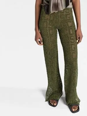 Gcds Logo-print Trousers - Green