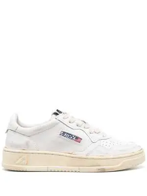 AUTRY Branded Heel Sneakers - White