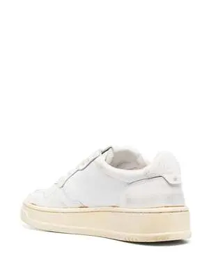 AUTRY Branded Heel Sneakers - White