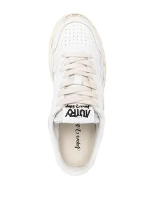 AUTRY Branded Heel Sneakers - White