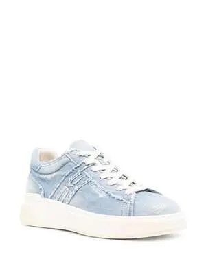 Hogan Distressed Denim Sneakers