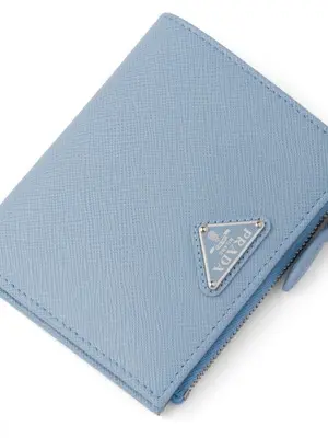 Prada Small Saffiano Leather Wallet - Blue