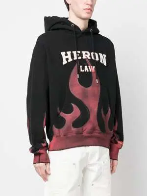 Heron Preston Flame-print Cotton Hoodie