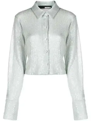 ROTATE BY BIRGER CHRISTENSEN Sequin-embellished Knit Cardigan