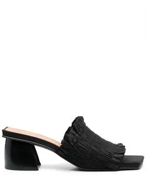 GANNI 65mm Smock Sandals - Black