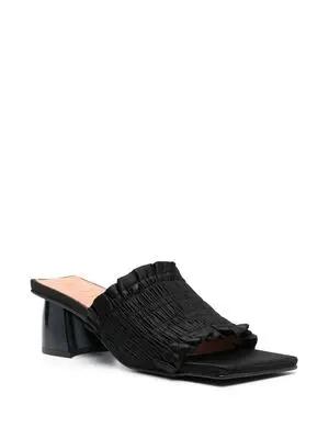 GANNI 65mm Smock Sandals - Black