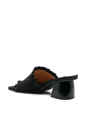 GANNI 65mm Smock Sandals - Black