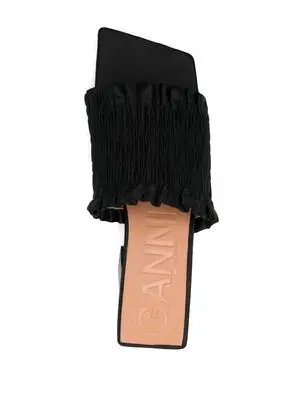 GANNI 65mm Smock Sandals - Black