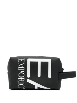 EA7 Logo-print Wash Bag - Black