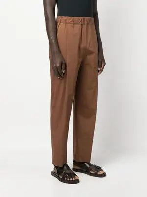 LANEUS Stretch-cotton Tapered Trousers