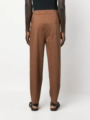 LANEUS Stretch-cotton Tapered Trousers