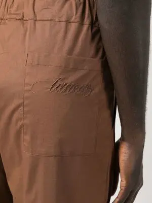 LANEUS Stretch-cotton Tapered Trousers