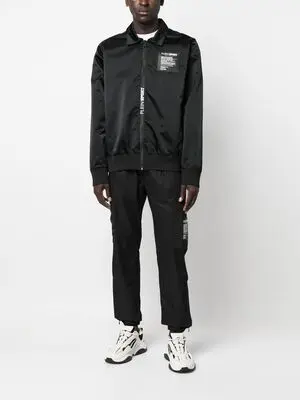 PLEIN SPORT Logo-patch Zip-up Shirt Jacket