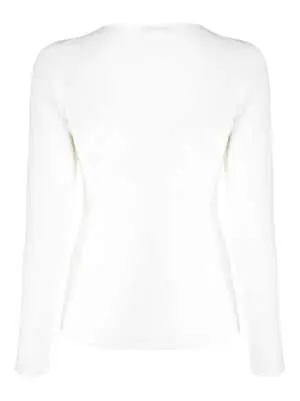 LE TRICOT PERUGIA Crew-neck Wool Sweater - White