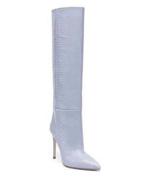 Paris Texas 105mm Crocodile-effect Knee-high Boots