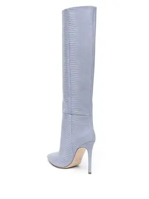 Paris Texas 105mm Crocodile-effect Knee-high Boots