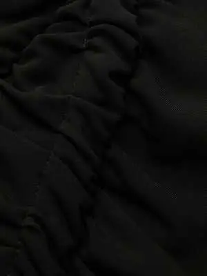 Off-White Asymmetric Ruched Minidress - Black