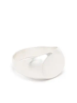 JIL SANDER Signet Band Ring - Silver