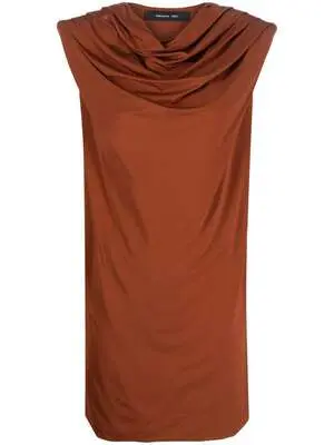Federica Tosi Ruched Mini Dress - Orange