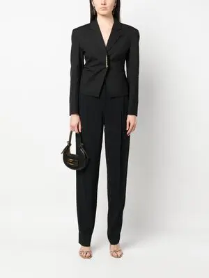 Emporio Armani Darted Straight-leg Trousers - Black