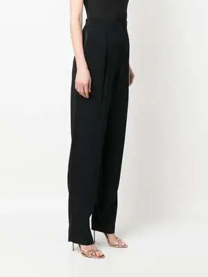 Emporio Armani Darted Straight-leg Trousers - Black