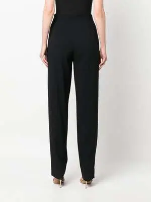 Emporio Armani Darted Straight-leg Trousers - Black