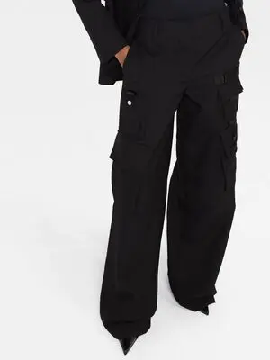 Off-White Wide-leg Cargo Pants - Black