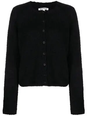 REFORMATION Clara Crew Neck Cardigan - Black
