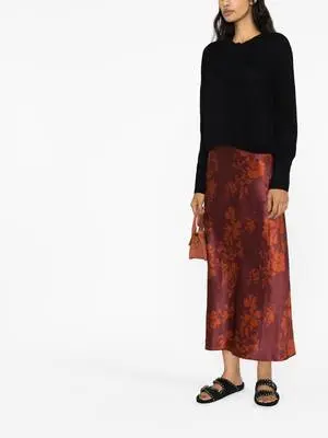 REFORMATION Clara Crew Neck Cardigan - Black