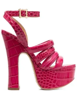 VIVIENNE WESTWOOD 150mm Crocodile Platform Sandals
