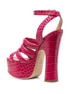 VIVIENNE WESTWOOD 150mm Crocodile Platform Sandals