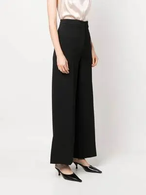 BLANCA VITA Overlapping-panel Palazzo Pants - Black