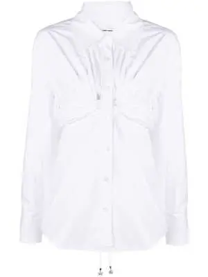Alexander Wang Ruched-waist Long-sleeved Shirt