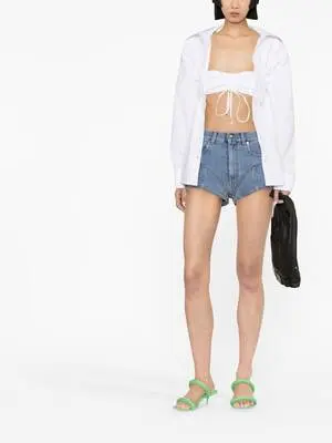 Alexander Wang Ruched-waist Long-sleeved Shirt