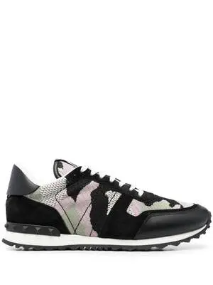 Valentino Garavani Rockrunner Low-top Sneakers - Black