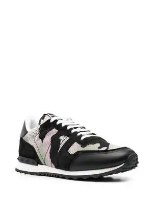 Valentino Garavani Rockrunner Low-top Sneakers - Black