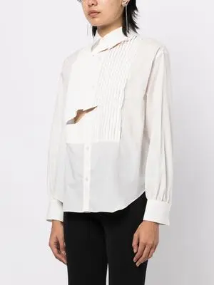 Undercover Cut-out Detail Cotton Shirt - White