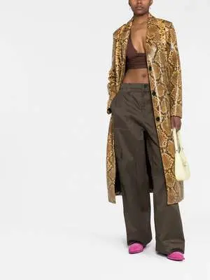 STAND STUDIO Zoie Snakeskin-effect Coat